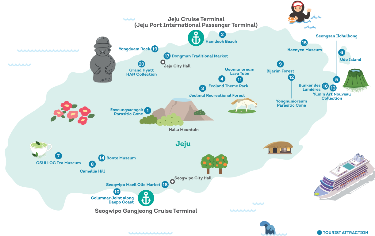 Jeju map tourist attractions 60 photos - Cappadociaconcepttour.com